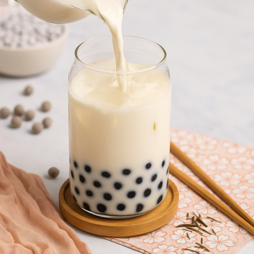 Japanese Hojicha Milk Tea Drink in 5 Delicious easy Steps
