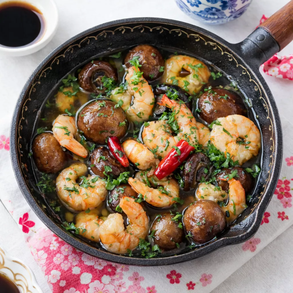 Style Shrimp and Mushroom Ajillo: 4 Easy Steps for an Amazing Japanese ...